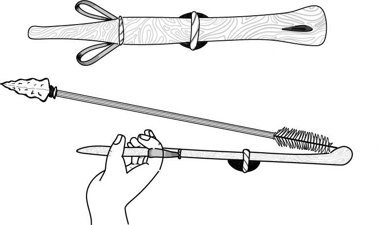 Atl-atl diagram – Max Wallace Illustration